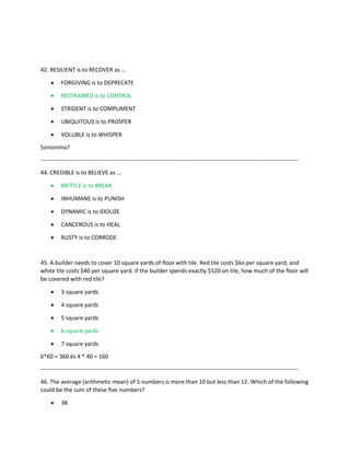 Free test practice ccat | PDF