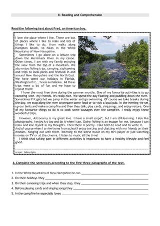 Free Time activities - 8th grades.doc