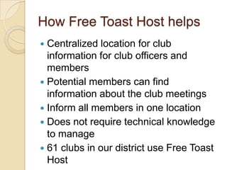 Free toast host | PPTX