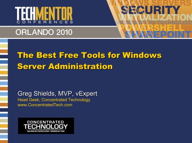 Free tools for win server administration | PPT