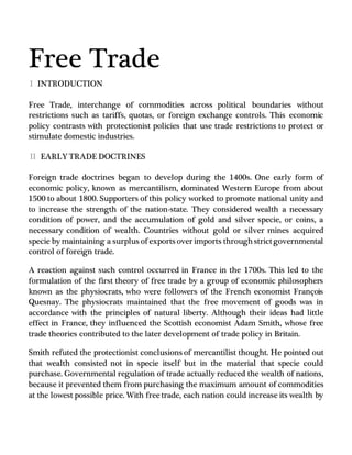 Free trade | DOCX