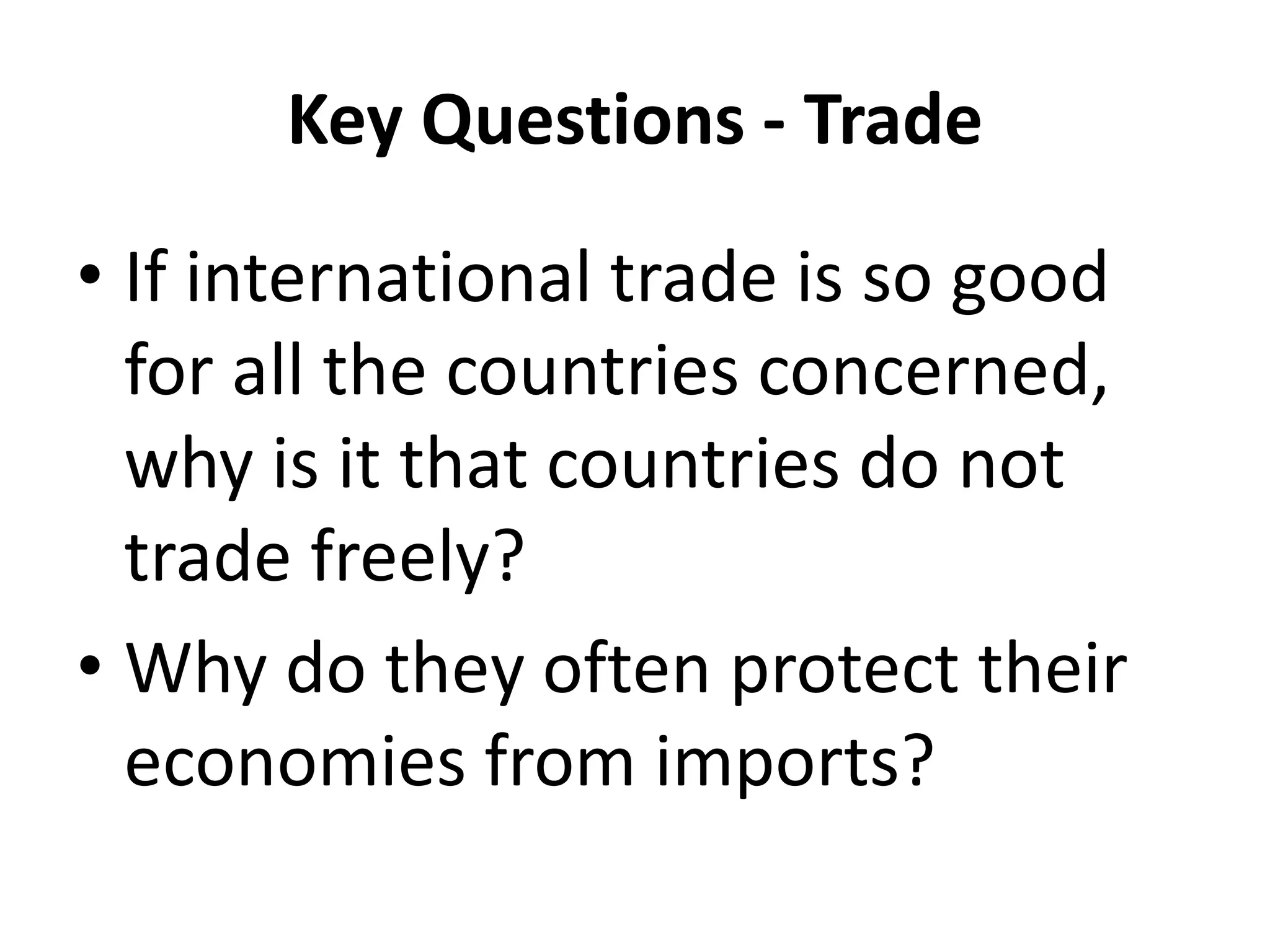 Free trade and protectionism | PPTX