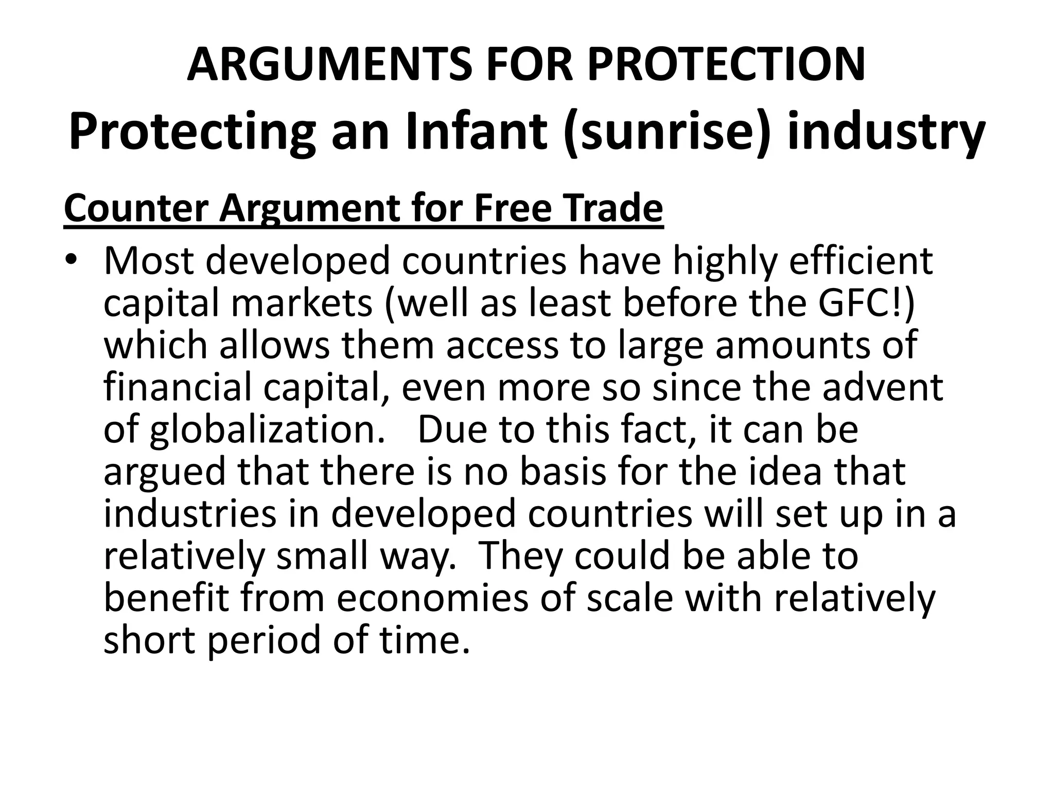 Free trade & protectionism part 1-international economics | PPTX