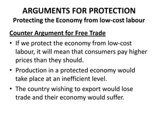 Free trade & protectionism part 1-international economics | PPTX