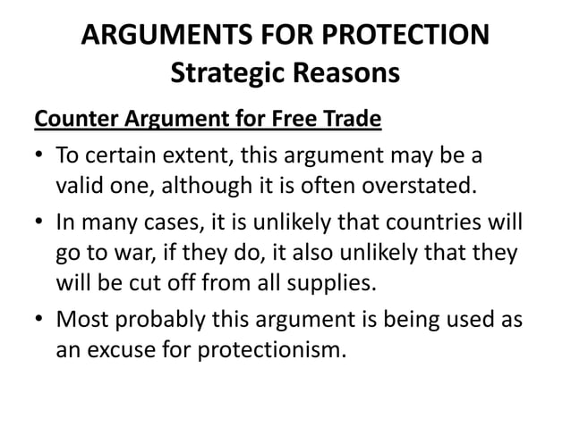 Free trade & protectionism part 1-international economics | PPTX