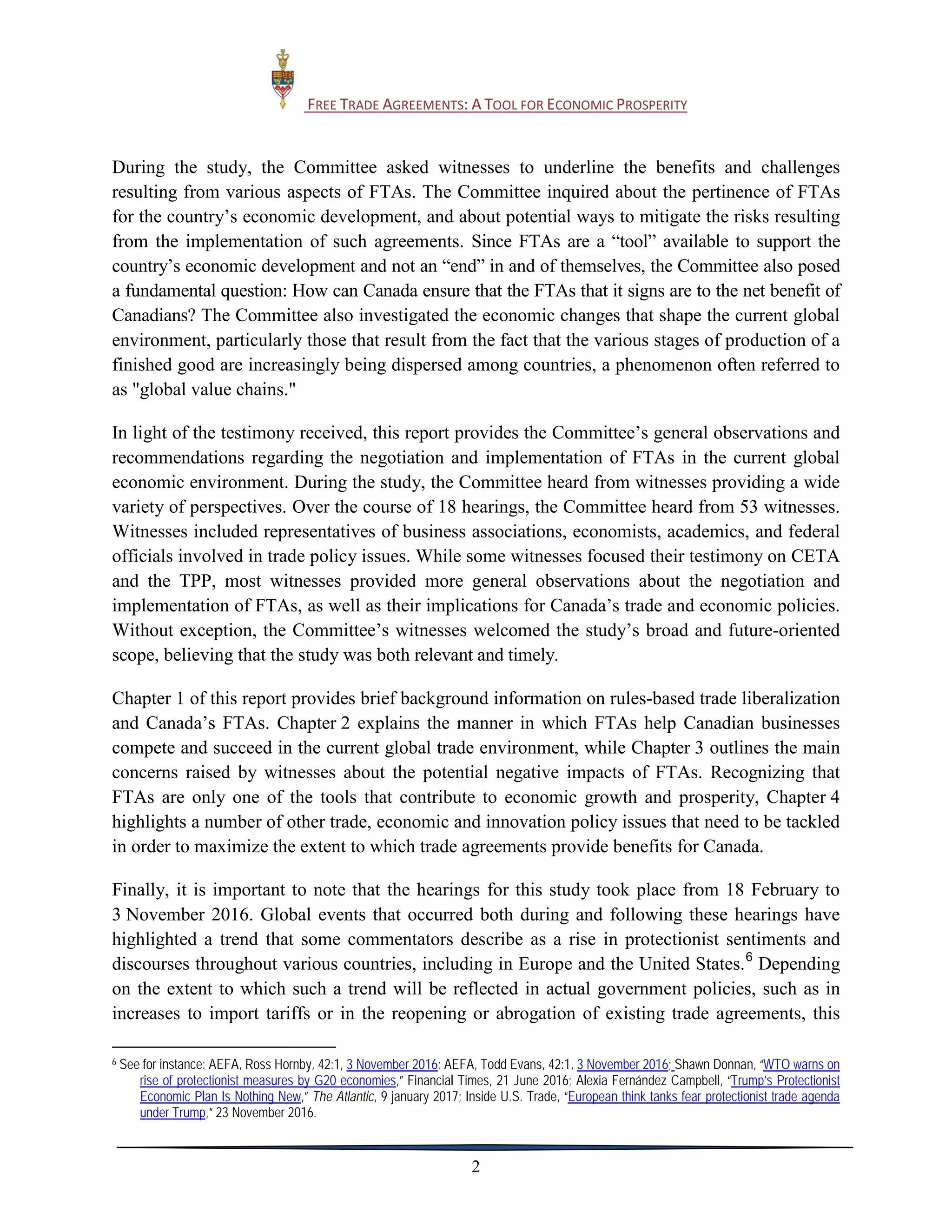 Free Trade Agreements - A TOOL FOR ECONOMIC PROSPERITY | PDF