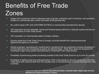 Free trade zones presentation 2009 (2) | PPTX