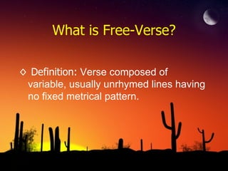 Free verse | PPT