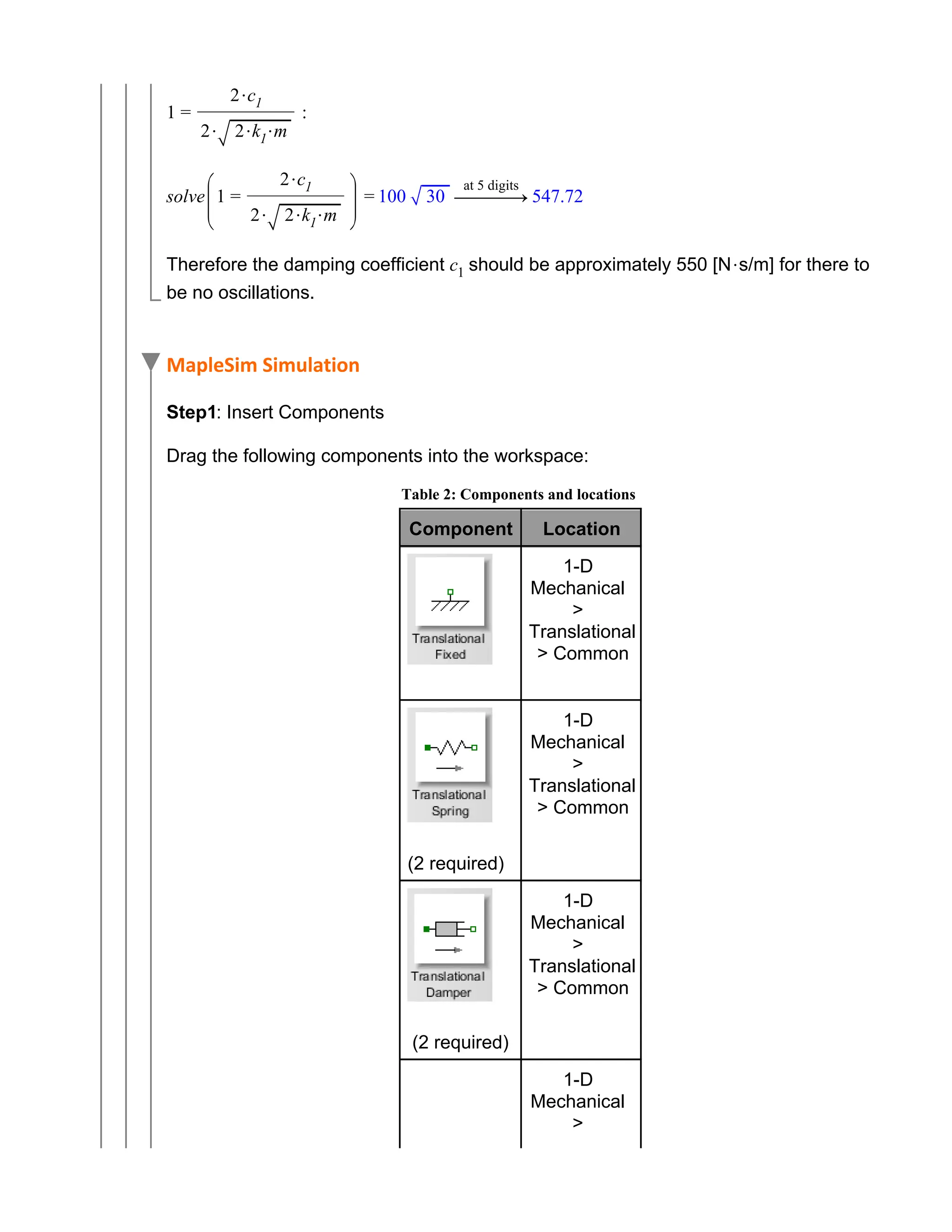free vibration with damping in Single degree of freedom | PDF | Physics ...