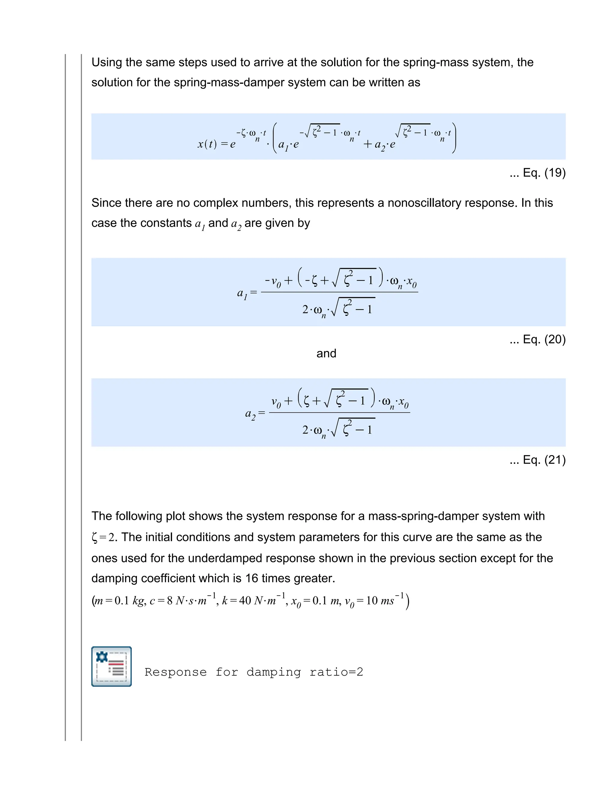 free vibration with damping in Single degree of freedom | PDF | Physics ...