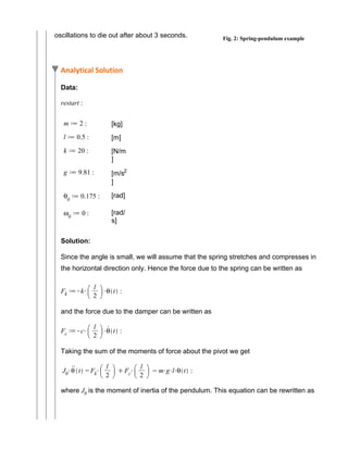 free vibration with damping in Single degree of freedom | PDF | Physics ...