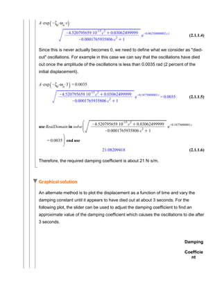 free vibration with damping in Single degree of freedom | PDF | Physics ...