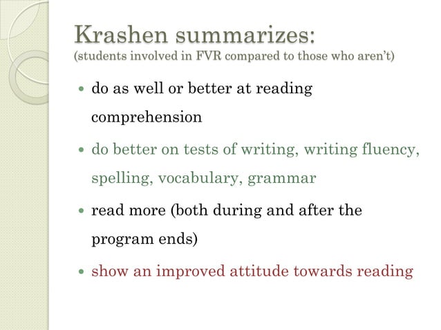 Free voluntary reading | PPTX