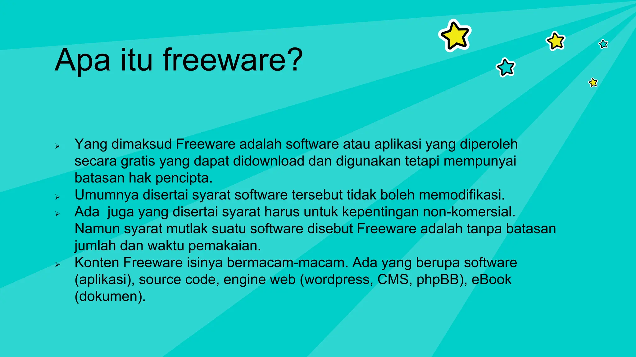 materi Informatika kelas 7 : Freeware dan Malware | PPTX