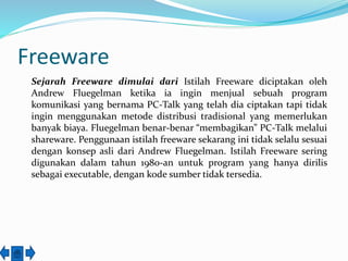 Freeware, Shareware, and Opensource | PPTX