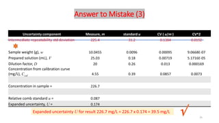 Common mistakes in measurement uncertainty calculations | PPT