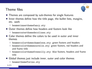 Freewilly with beamerusetheme Torino.sty