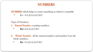 FREE WORKSHOP PPT - Maths - Numbers & Fractions | PPTX