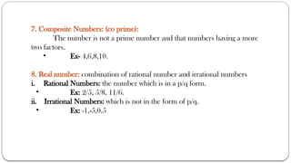 FREE WORKSHOP PPT - Maths - Numbers & Fractions | PPTX