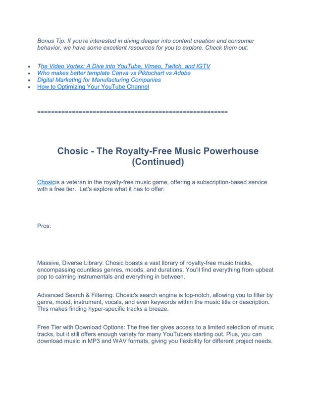 Top 3 Free YouTube Music Download Sources | PDF