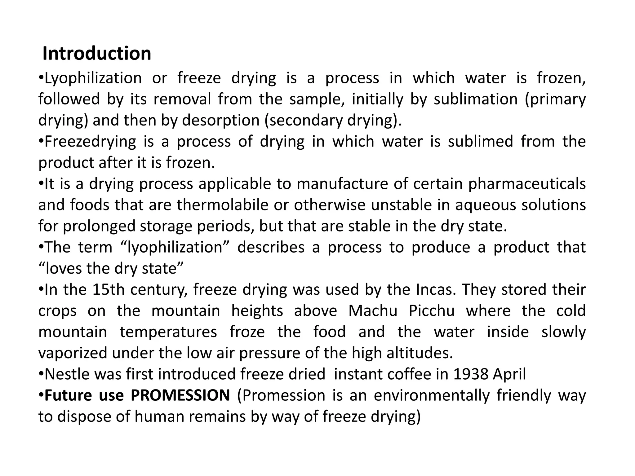 Freeze drying | PPTX