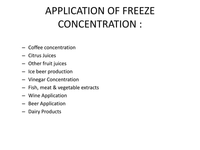 Freeze Concentration | PPTX