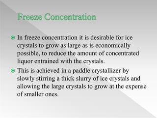 Freeze concentration | PPTX