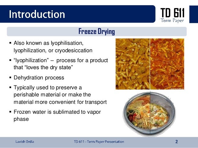 Freeze drying Technology