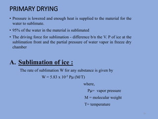 Freeze drying - lyophilization | PPTX