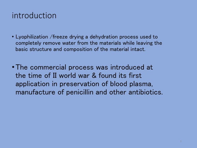Freeze drying - lyophilization | PPTX | Chemistry | Science