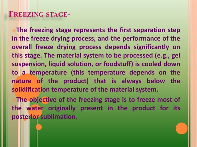 Freeze drying ppt | PPSX