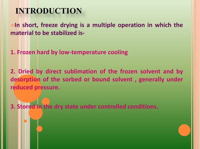 Freeze drying ppt | PPSX
