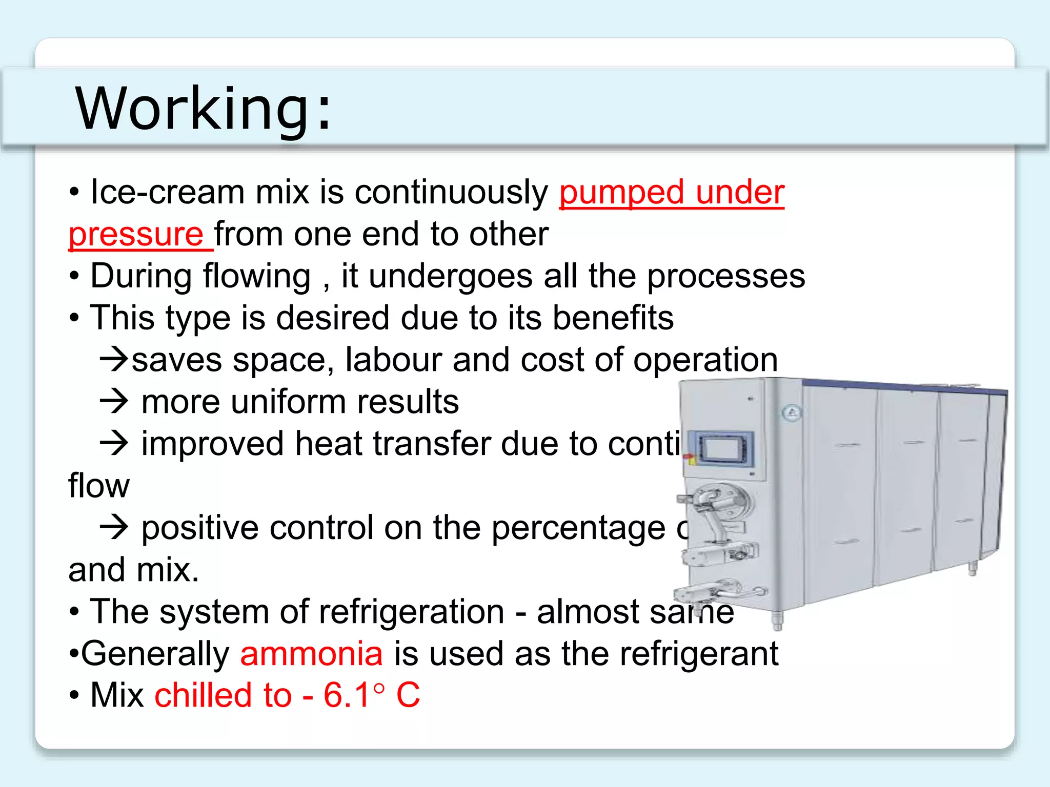 Ice-Cream Freezers : Types - Construction and working | PPTX