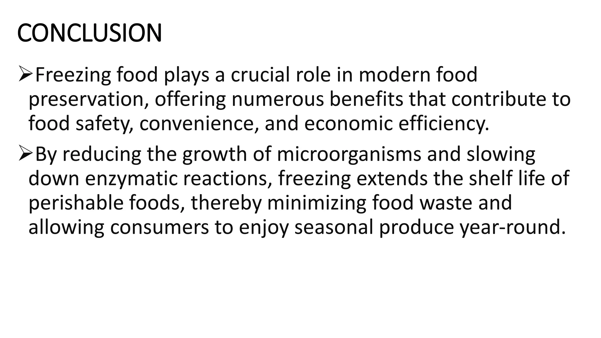 FREEZING IN FOOD PROCESSING AND PRESERVATION | PDF