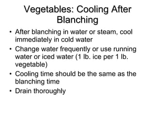 Freezing Fruits and Vegetables | PPT