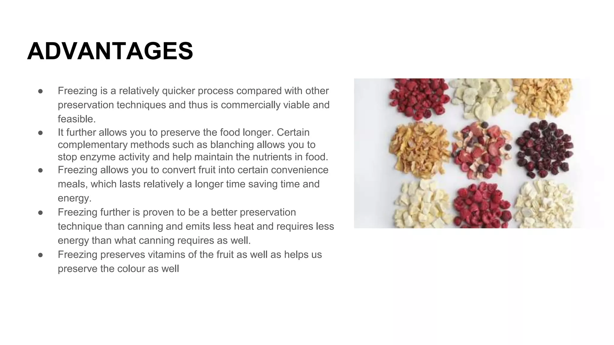 Freezing Food as a preservative technique | PPTX