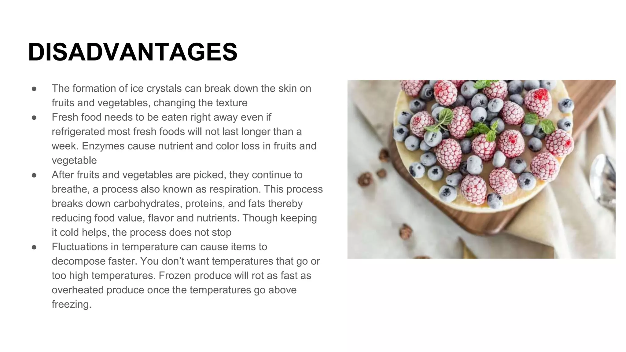 Freezing Food as a preservative technique | PPTX