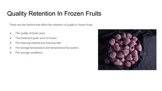 Freezing Food as a preservative technique | PPTX