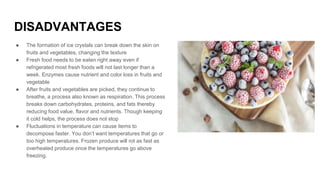 Freezing Food as a preservative technique | PPTX