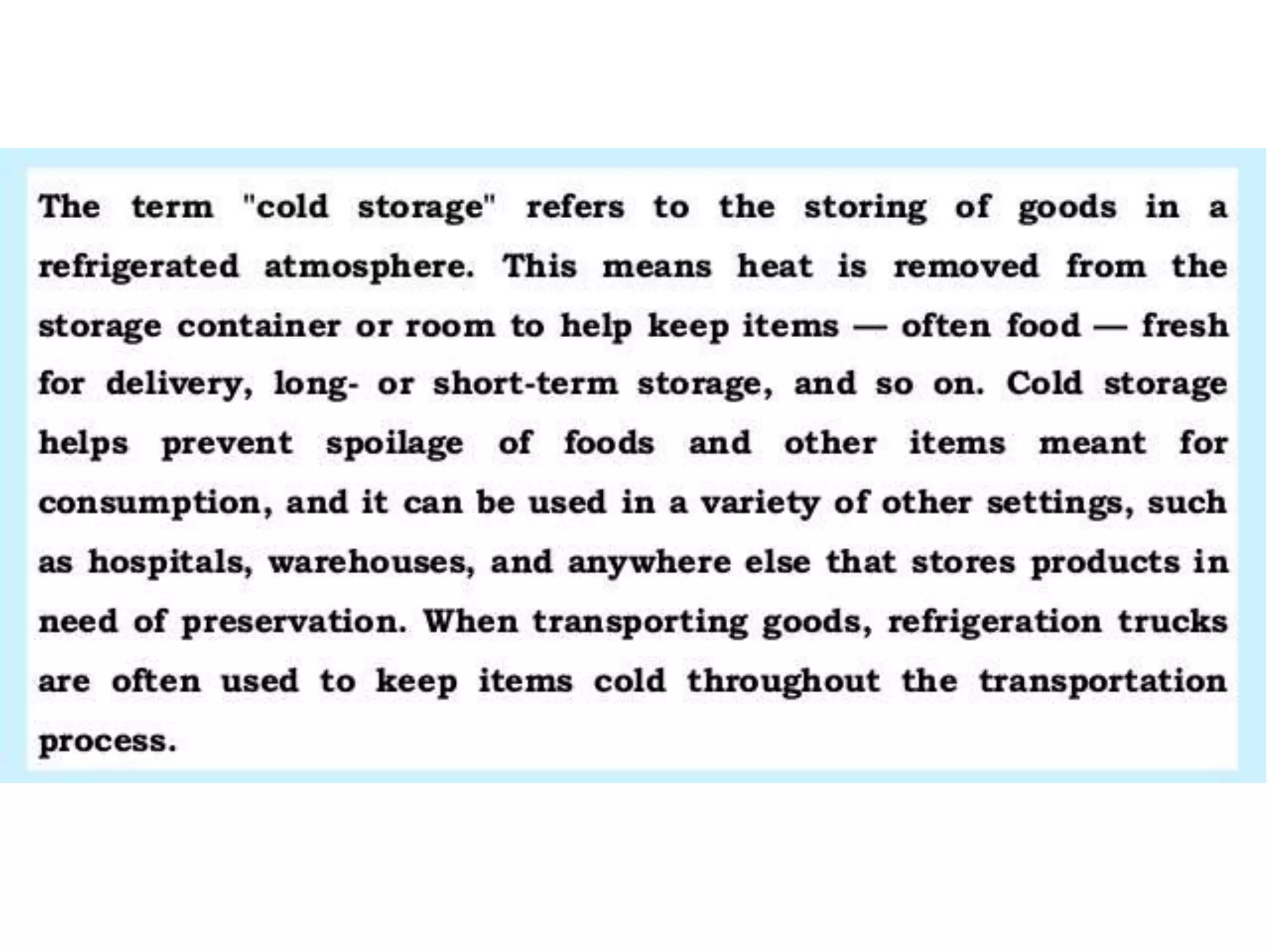 Freezing and cold storage | PDF