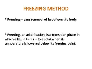 Freezing and cold storage | PDF