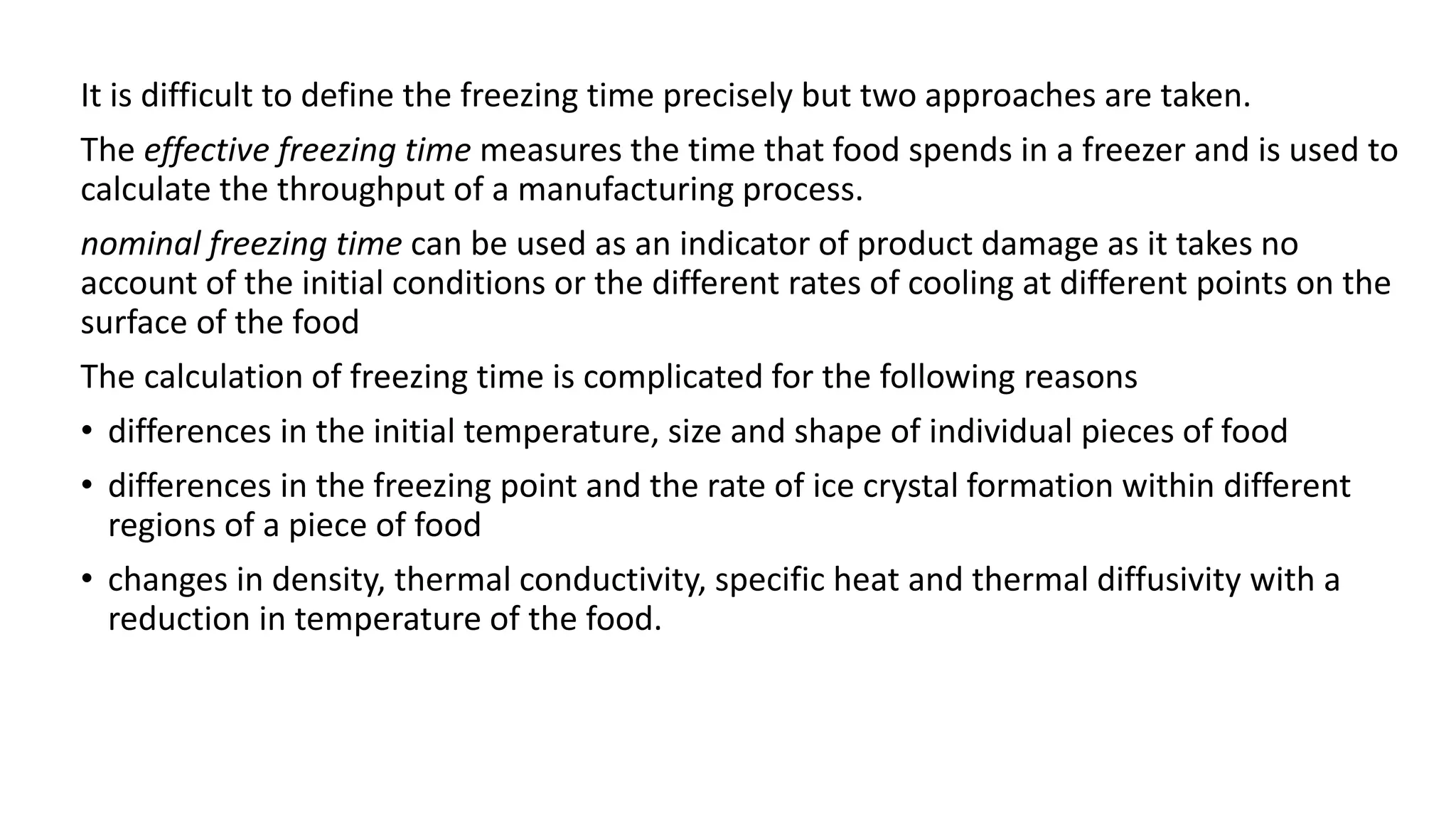 Freezing curve, freezing system & freezing time | PPTX