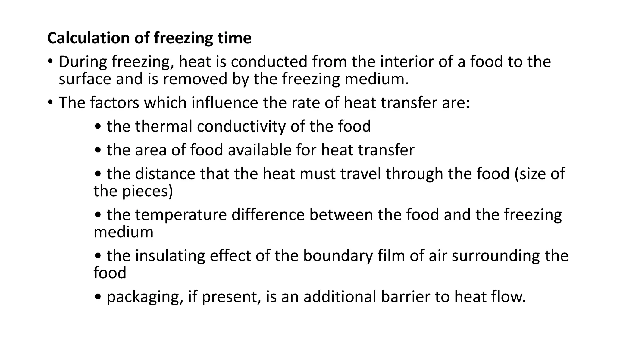Freezing curve, freezing system & freezing time | PPTX