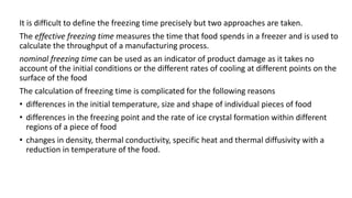 Freezing curve, freezing system & freezing time | PPTX