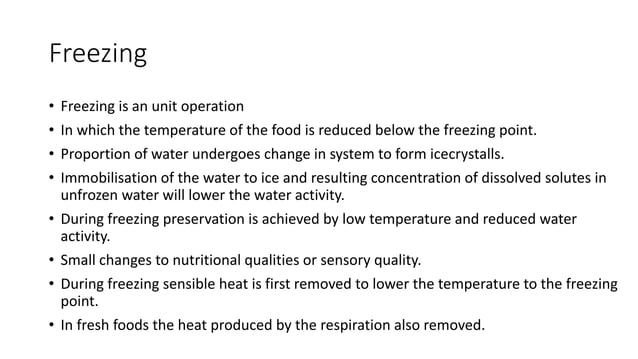 Freezing curve, freezing system & freezing time | PPTX