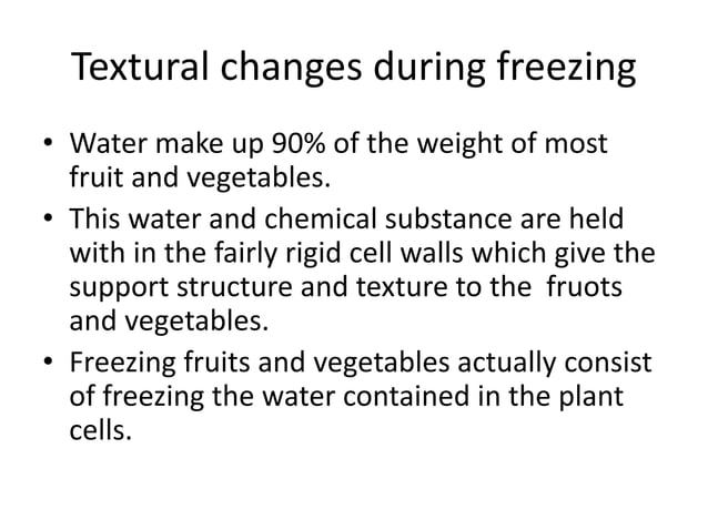 Freezing of food materials | PPTX