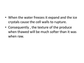 Freezing of food materials | PPTX