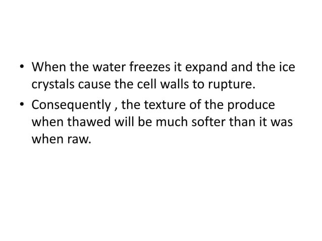 Freezing of food materials | PPTX