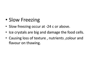 Freezing of food materials | PPTX