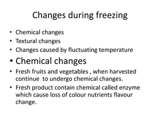 Freezing of food materials | PPTX